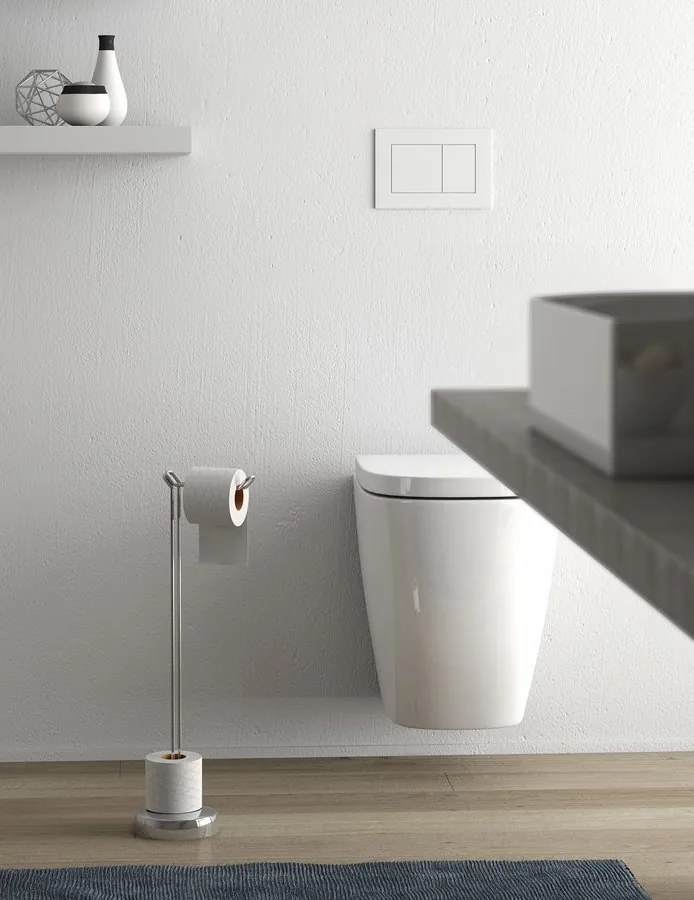 Aqualine, MINU stojan na toaletní papír, rezervní s držákem, chrom, MU37