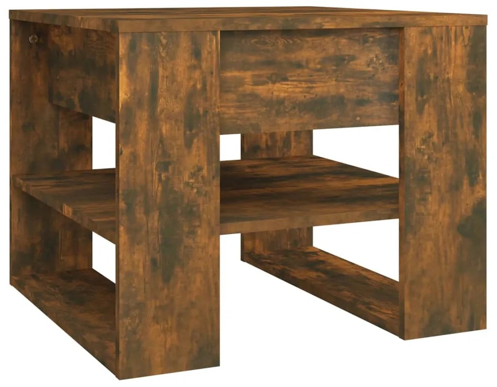 Konferenční stolek kouřový dub 55,5x55x45 cm kompozitní dřevo - Default Title