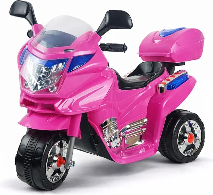 LEAN CARS Elektrická motorka pro děti HC8051 růžová se světly a zvuky
