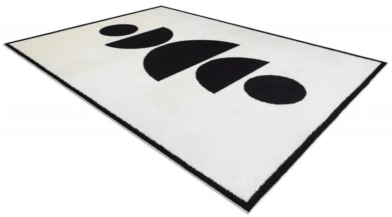 Dywany Łuszczów, Kusový koberec Mode 8598 geometric cream/black, 80x150, černobílá, kancelář