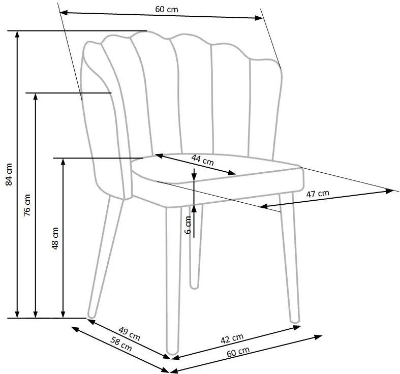 Designová židle Zelo tmavě zelená