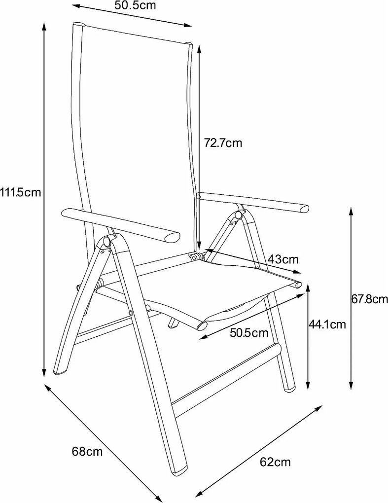 Fieldmann FDZN 5018, 2 ks Zahradní křeslo