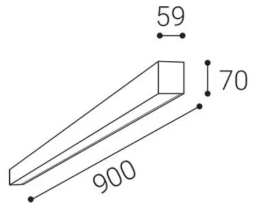 LED2 - LED Stropní svítidlo NOLI LED/30W/230V 3000/3500/4000K 90 cm černá