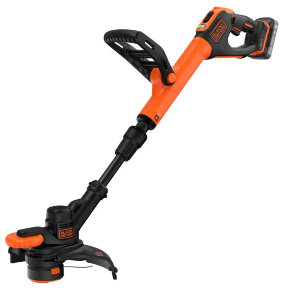 BLACK+DECKER Zahradní technika - 18V AKU strunová sekačka, záběr 28 cm, 1x aku 2,0 Ah Li-Ion, nabíječka BCST918D1-QW