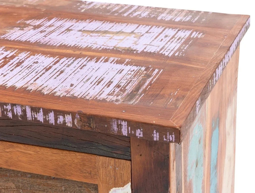 furniture-nabytek.cz - Masivní TV stolek Westhill z recyklovaného dřeva, lakovaný, vícebarevný – 150×50×60 cm