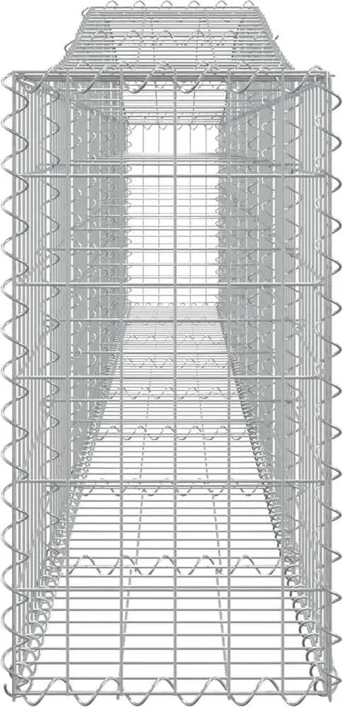 Klenuté gabionové koše 3 ks 400x30x60/80 cm pozinkované železo 3145801