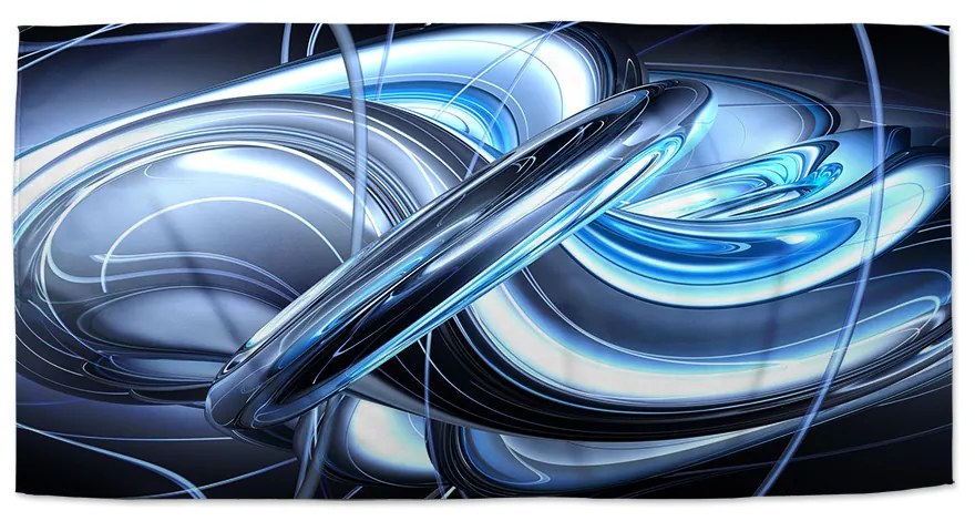 Ručník SABLIO - Modrá abstrakce 70x140 cm