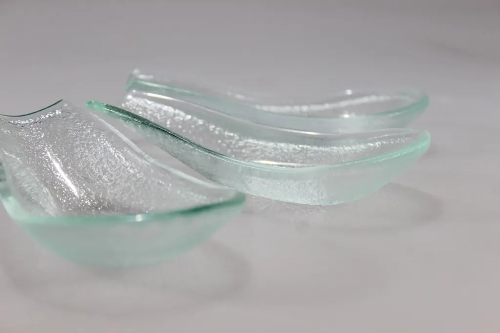 BDK-GLASS Skleněná rautová mini lžička 13x7cm