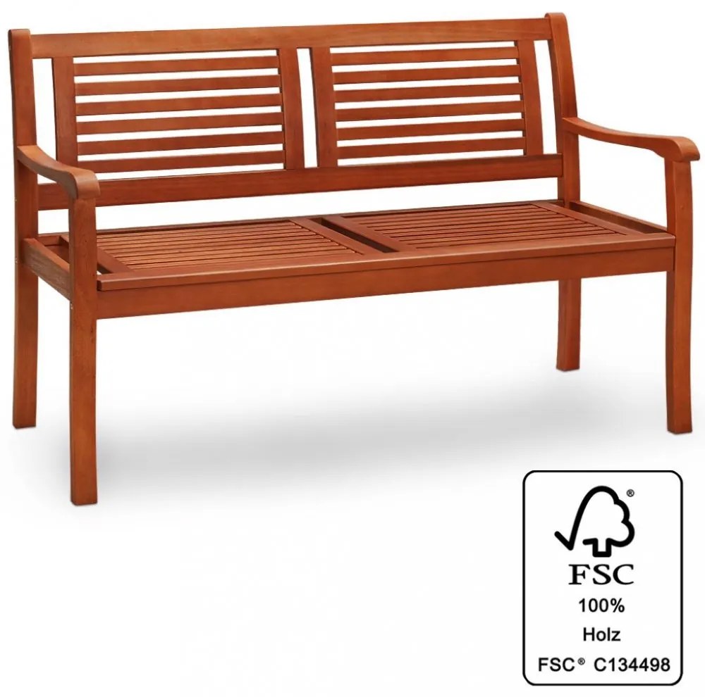 Zahradní lavička D1464 eukalyptus Dekorhome