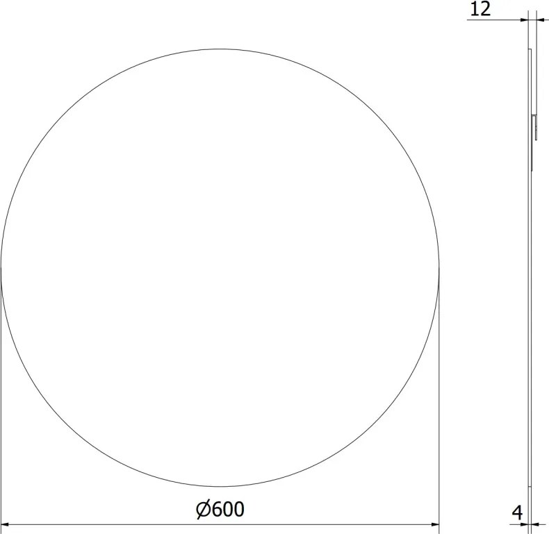 Mexen Alto kulaté koupelnové zrcadlo 60 cm - 9853-060-060-000-00