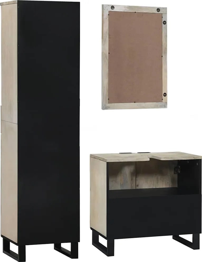 Sada koupelnového nábytku 3 ks Bílá 38 x 33 x 160 cm 3310049