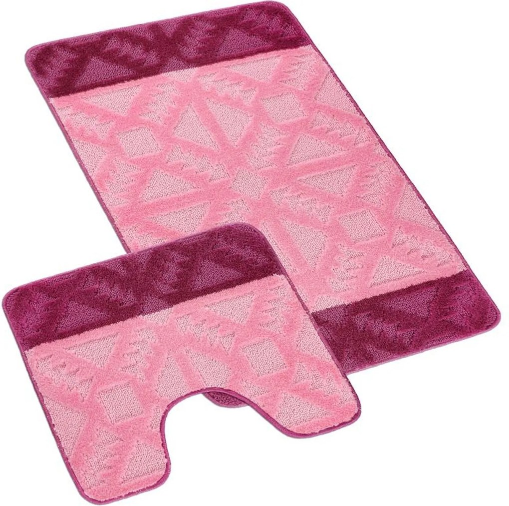 SADA BANY 60x100 + 60x50 cm - s výkrojem Růžová 810/001 - 60x100 cm, 60x50 cm (SADA)
