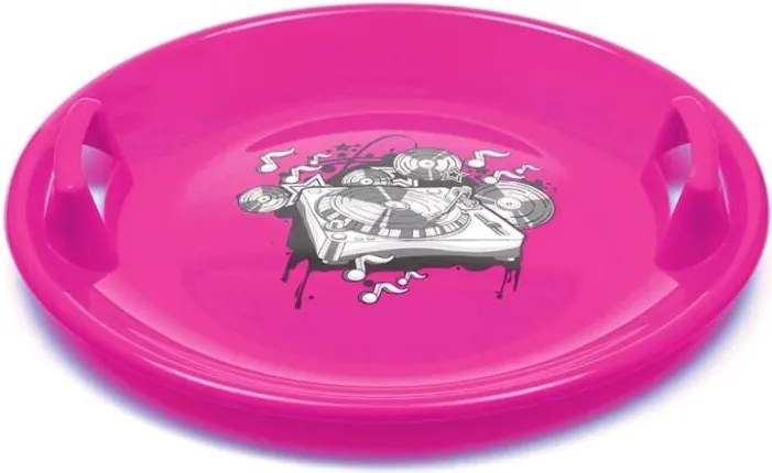 Sáňkovací talíř Baby Mix 60 cm MUSIC růžový