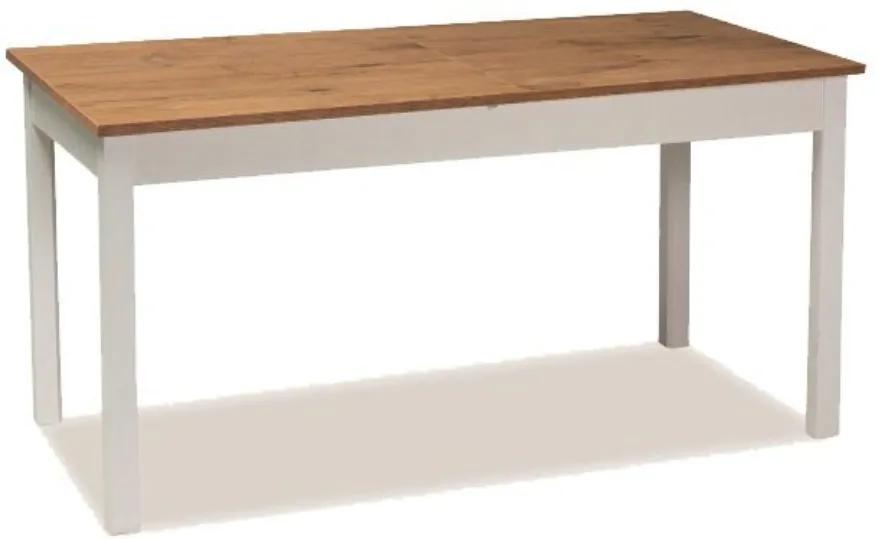 MAXIVA Jídelní stůl - ADAM, 120x68, dub lancelot/bílá