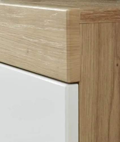Koupelnová vysoká skříňka Amanda 103, sukový dub/bílý lesk