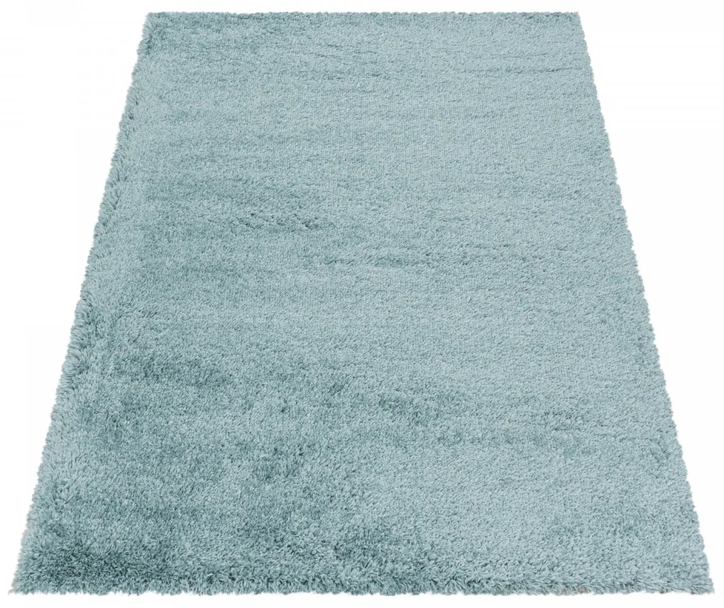 Ayyildiz, Kusový koberec Fluffy Shaggy 3500 blue, 80x250, modrá, ložnice
