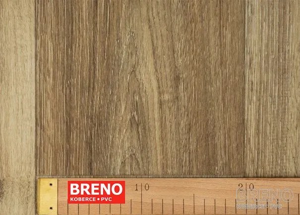 Breno PVC POLARIS Lime Oak 631M – tmavé dřevo, šíře 400 cm
