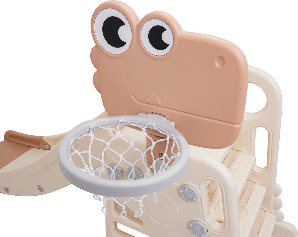 Ramiz Dětské hřiště Dino 3v1 se skluzavkou, basketbalovým košem a fotbalovou brankou