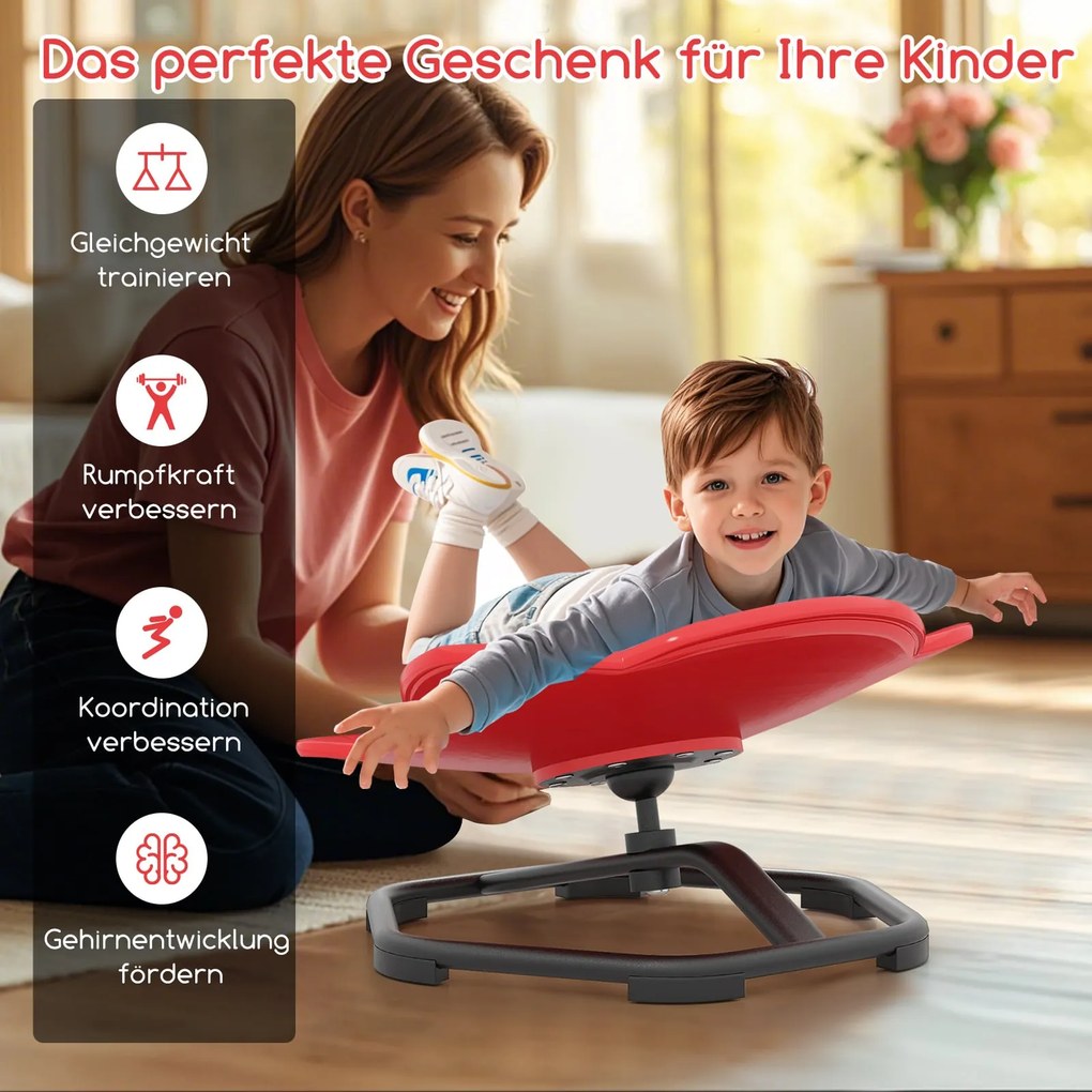 Costway Senzorické otočné křeslo Dětské 360° Dětské otočné křeslo Carousel