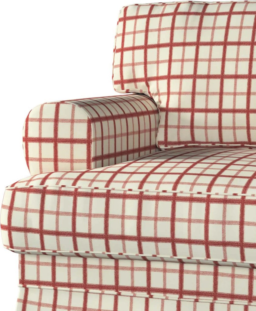 Potah na křeslo IKEA Ekeskog barva červená látka vzorované
