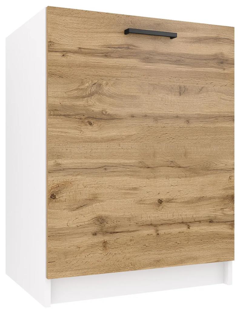 Kuchyňská skříňka Belini dřezová 60 cm dub wotan bez pracovní desky TOR SDZ60/0/WT/DW/0/B1