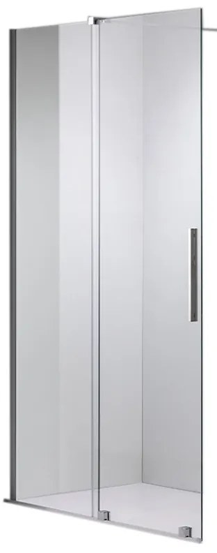 BPS-koupelny Posuvná bezrámová sprchová zástěna HYD-ATA 100 chrom/transparent - bez vaničky