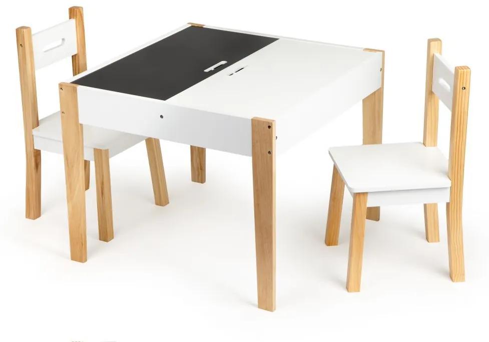 ModernHOME Dětský stolek s 2 židličkami bílý, OT143 | BIANO
