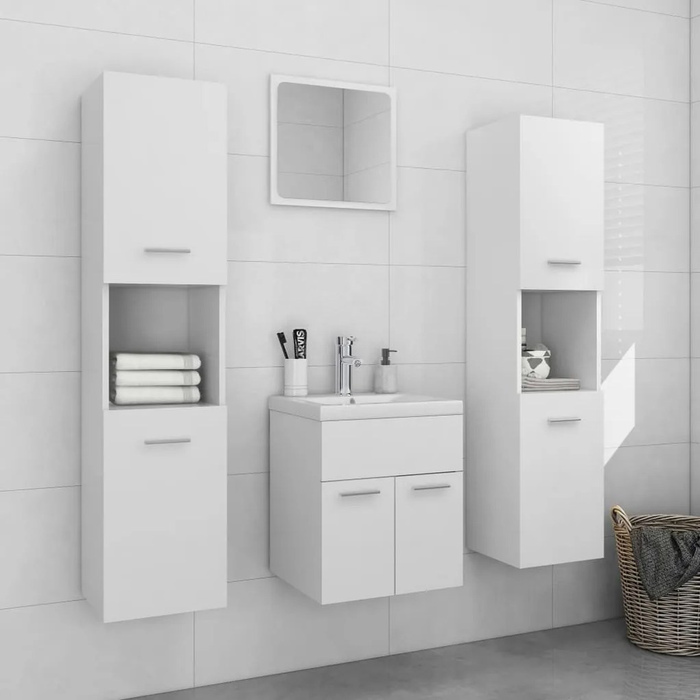 Set koupelnového nábytku bílý dřevotříska 3071486