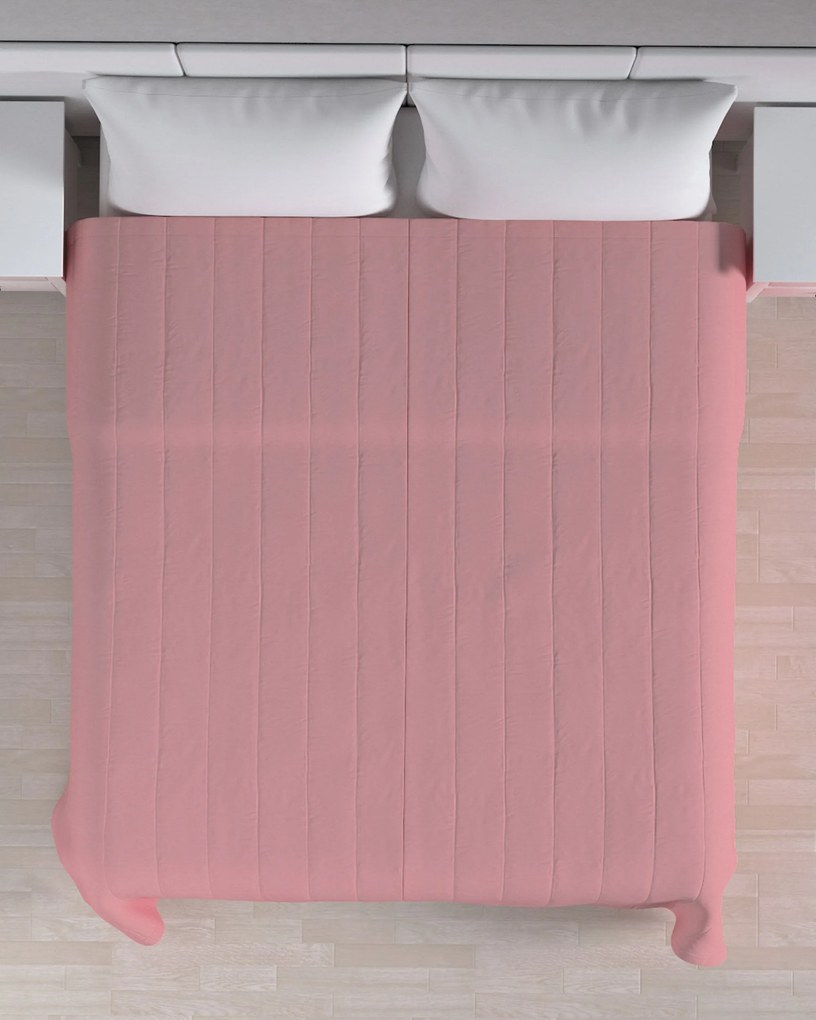 Přehoz s podélným prošitím barva růžová