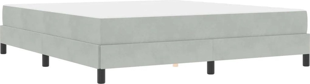 Postel s boxspringem s matrací Světle šedá 180 x 200 cm textil 3398707