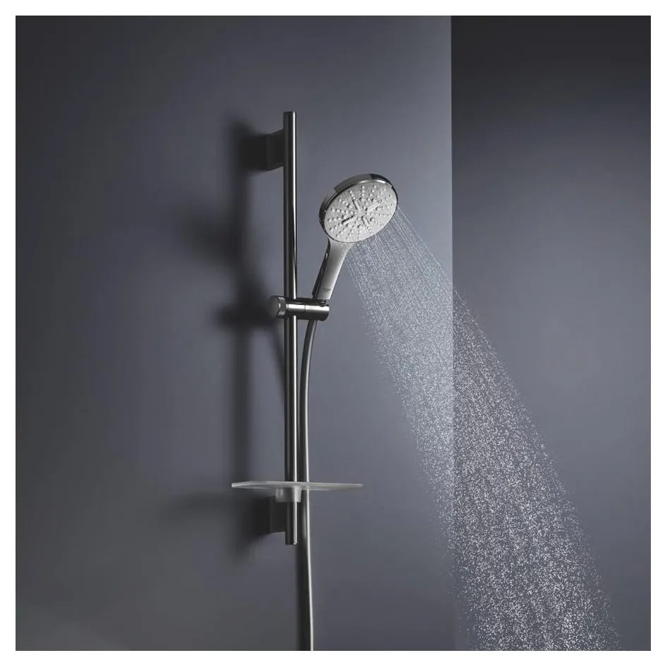 Grohe Rainshower SmartActive 130 - Ruční sprcha se 3 proudy, 9,5 l/min omezovač průtoku, chromová spodní část sprchy, chrom 26574000