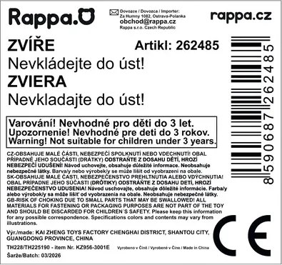 RAPPA Figurka včela / 7 cm
