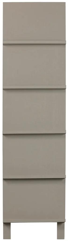OnaDnes -20% Hoorns Světle šedá borovicová knihovna Dima 215 x 56 cm