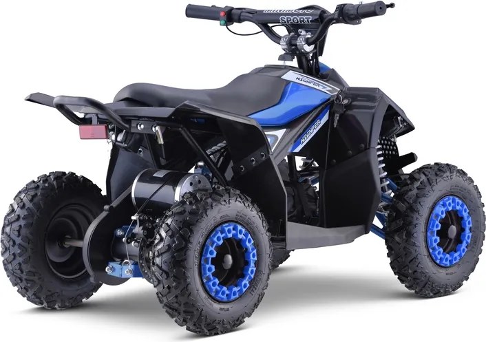 Ramiz Čtyřkolka na baterie E-STAR modrá 35 km/h + motor 1000W + nafukovací kola + nastavení sedadla