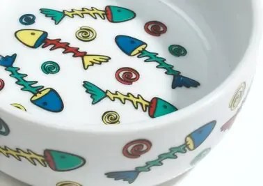Beeztees Miska s dekorací porcelánová 11cm