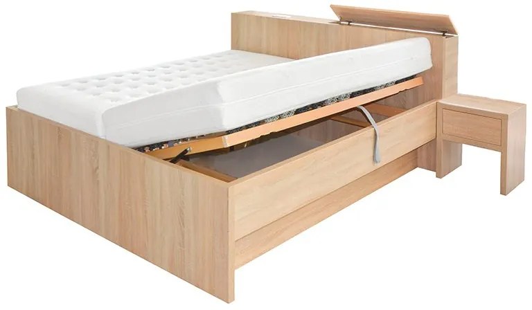 AHORN Úložný prostor pro postel Tropea s úložným boxem za hlavou ROZMĚR: 140 x 200 cm