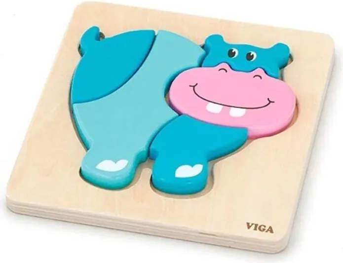 Dřevěné puzzle pro nejmenší Viga Hroch
