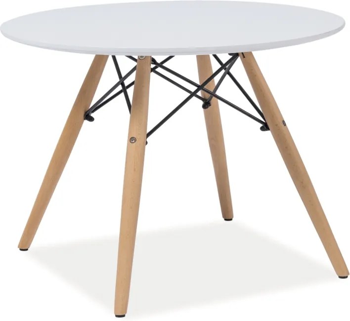 MAXIVA Jídelní stůl - SOHO, 90x90, bílá/buk
