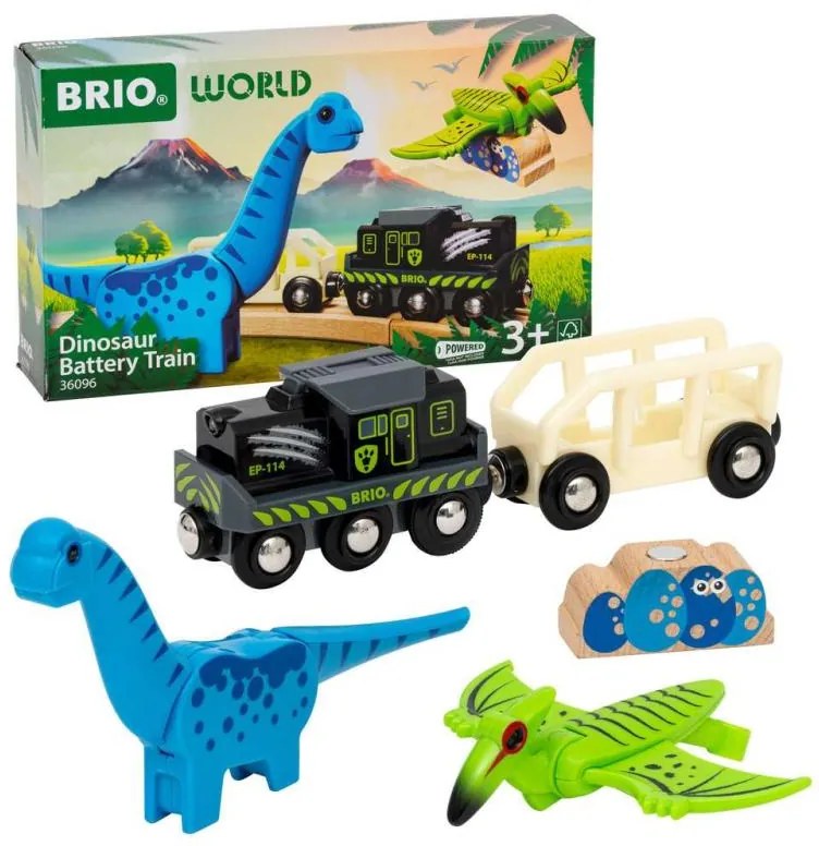 Vláček brio 36096 dinosauří vlak na baterie