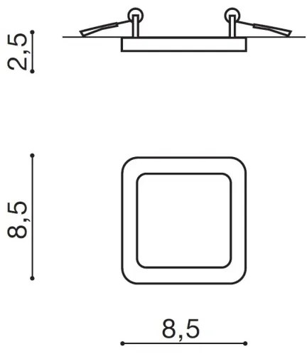Azzardo AZ2833 - LED Koupelnové podhledové svítidlo SLIM 1xLED/6W/230V IP44