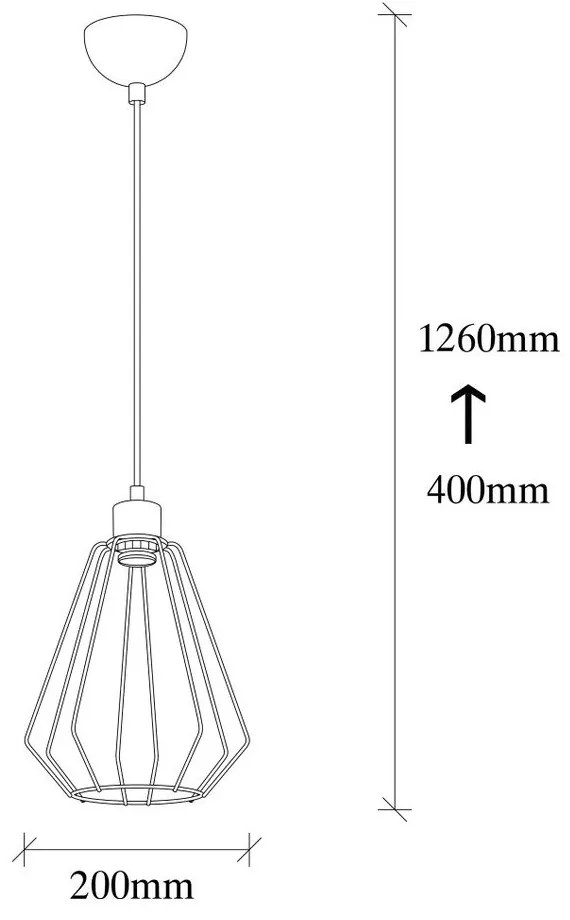 Černé kovové závěsné svítidlo Opviq lights Mando