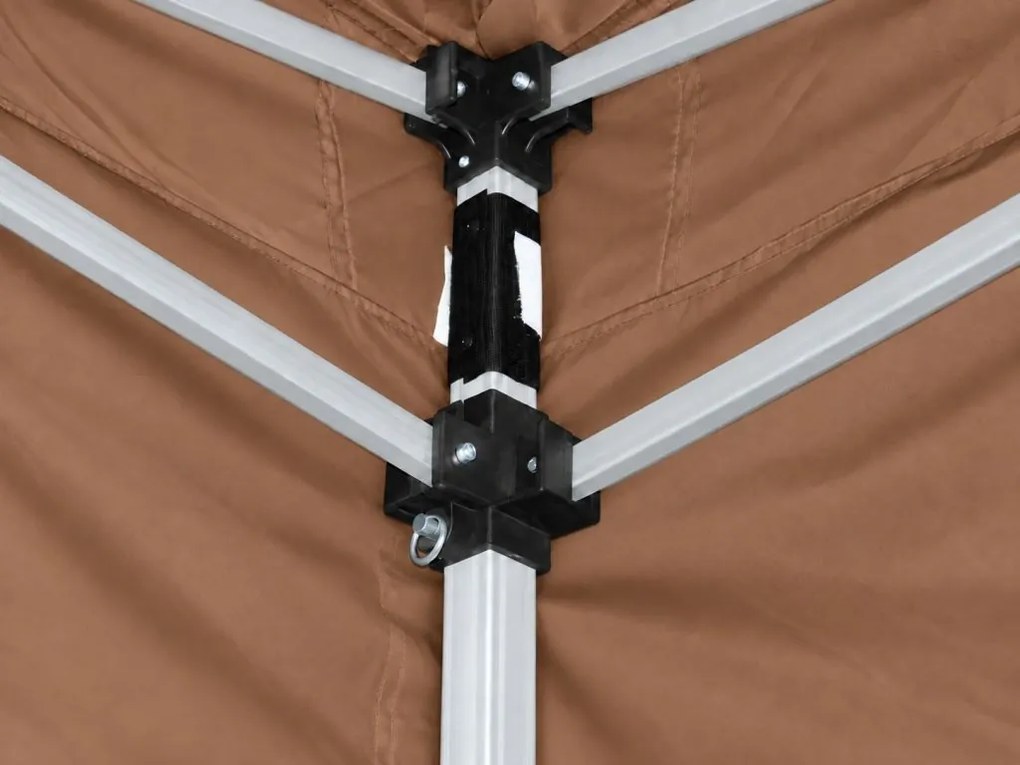 Nůžkový párty stan 3 × 6 m s bočními stěnami, béžový
