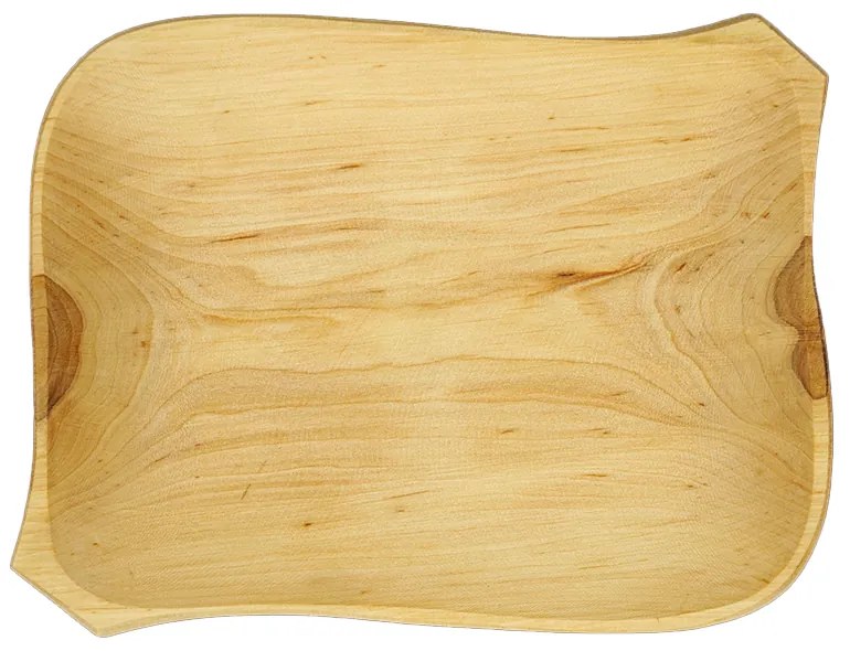AMADEA Dřevěný servírovací podnos, masivní dřevo, 23 cm