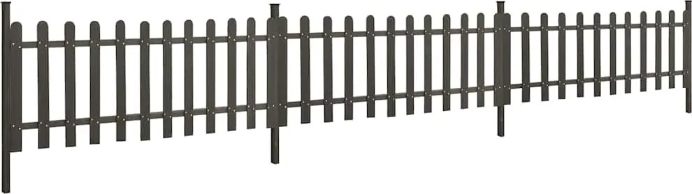 Laťkový plot se sloupky 3 ks WPC 614 x 80 cm 318090