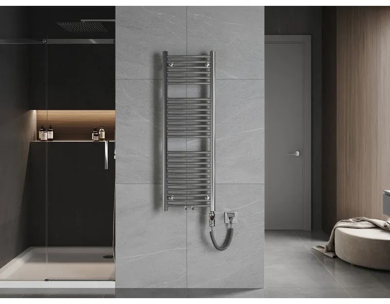 Mexen Ares, elektrické topné těleso 1200x400 mm + topná tyč 300 W, chromová, W102-1200-400-2300-01