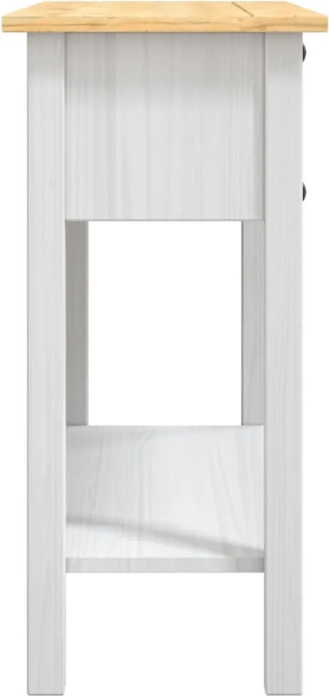 Konzolový stolek mexická borovice Corona bílý 90 x 34,5 x 73 cm 282646