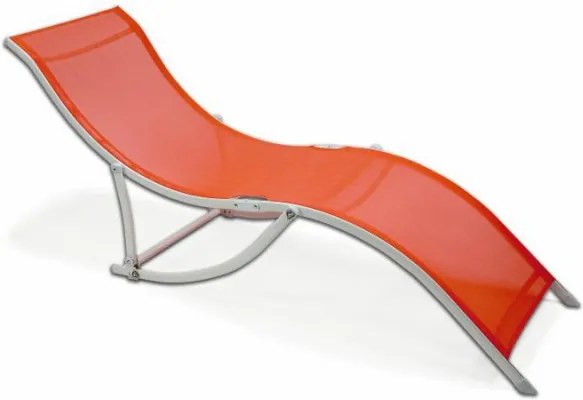 Relaxační ergonomické skládací lehátko - oranžové