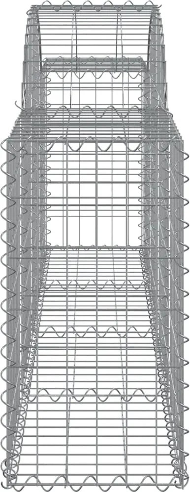 Klenuté gabionové koše 11 ks 200x30x60/80 cm pozinkované železo 3146077
