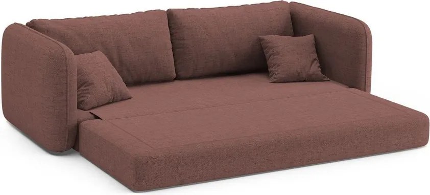 Tmavě růžová rozkládací pohovka 225 cm Dormi – Micadoni