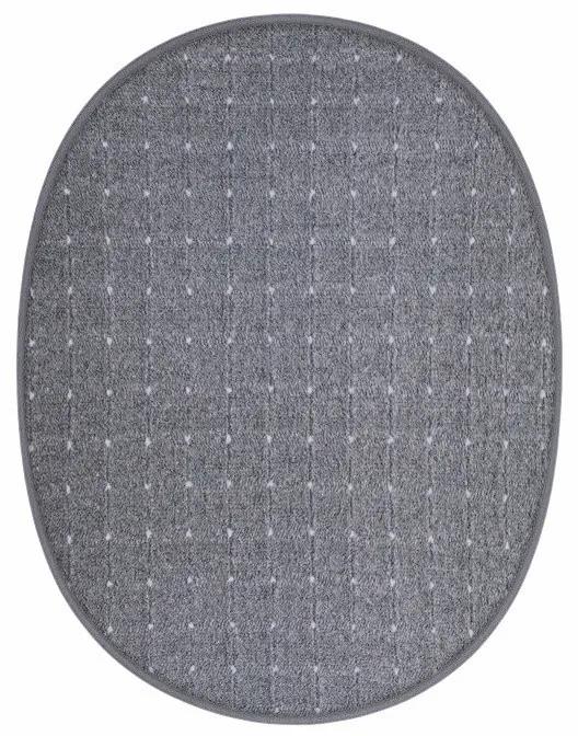 Vopi koberce Kusový koberec Udinese šedý ovál - 80x150 cm